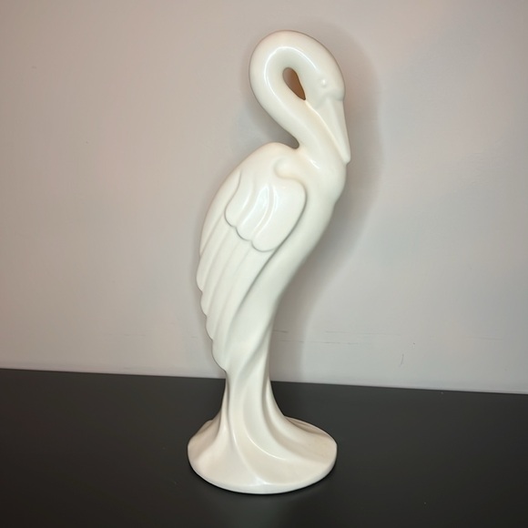 Haeger Pottery | Accents | Vintage 99 Haeger White Crane Bird Statue ...